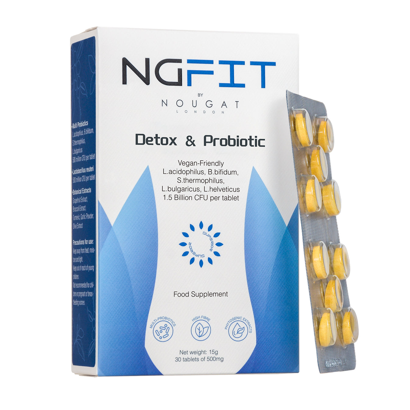 Detox & Probiotic Tablet 15g (500mg x 30 tablets) – Nougat London HK